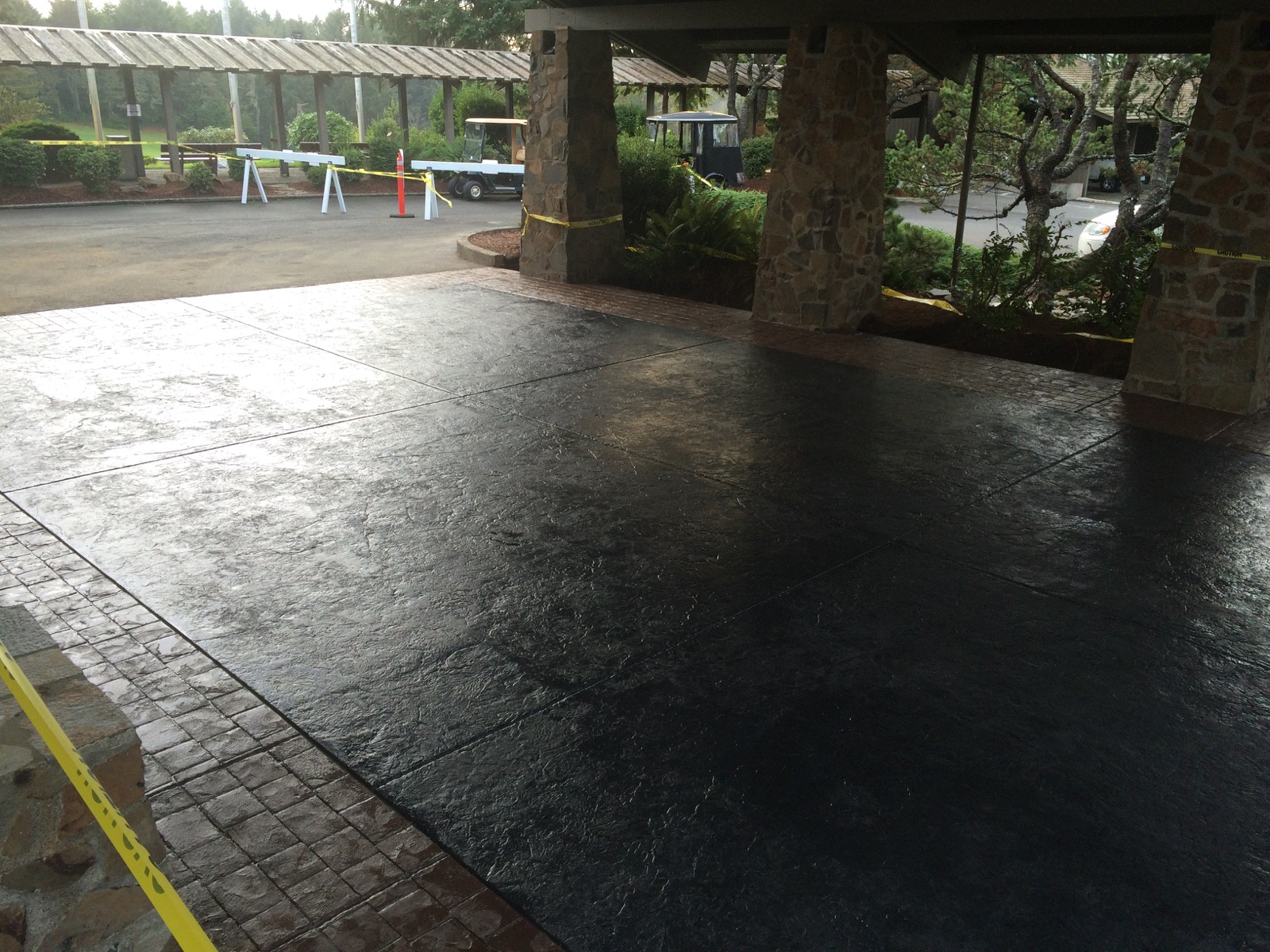 dark grey slate stamp with Kailua cabal stone borderLincoln City Oregon ...